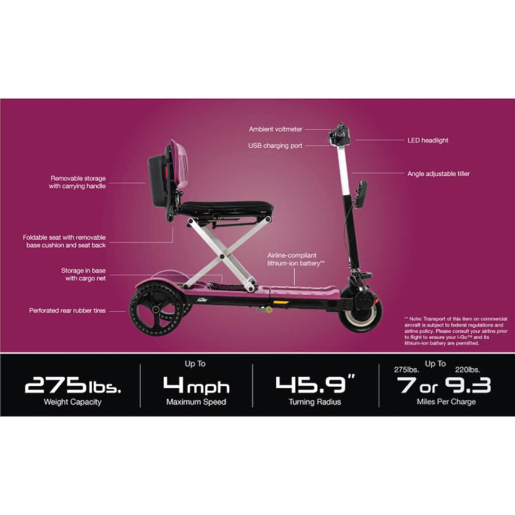 i-Go Folding Scooter - Copper Star Home Medical